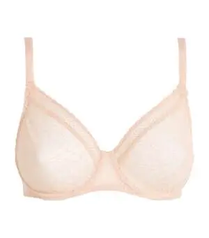 Simone Perele Lace Comète Plunge Bra - Nude