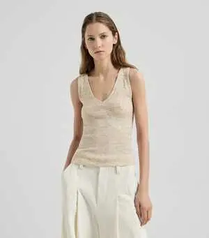 Brunello Cucinelli Silk-alpaca-wool Lace-detail Top
