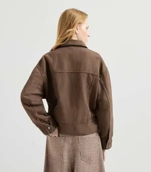 Brunello Cucinelli Cotton-linen Waist-tie Jacket