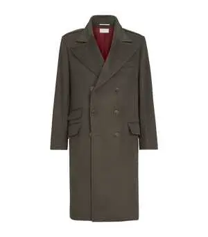Brunello Cucinelli Virgin Wool Water-resistant Coat - Brown