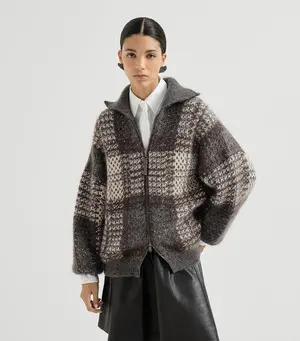 Brunello Cucinelli Knitted Check Jacket
