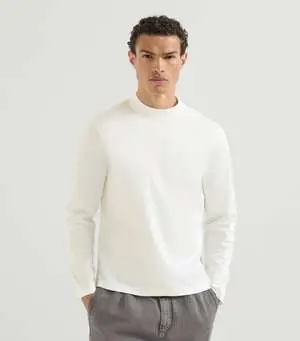 Brunello Cucinelli Cotton High-neck Long-sleeve T-shirt