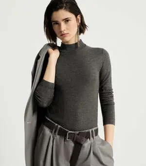 Brunello Cucinelli Virgin Wool-blend Long-sleeve T-shirt