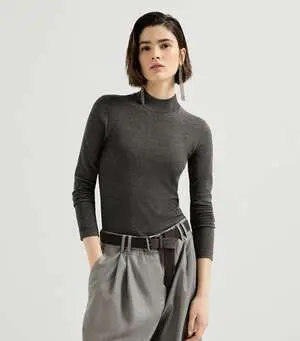 Brunello Cucinelli Virgin Wool-blend Long-sleeve T-shirt