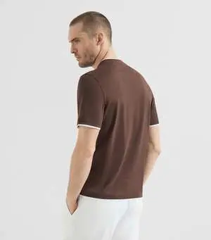 Brunello Cucinelli Cotton Faux-layer T-shirt - Brown