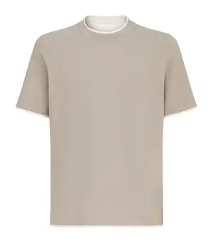 Brunello Cucinelli Cotton Faux-layered T-shirt - Grey