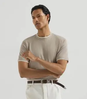 Brunello Cucinelli Cotton Faux-layer T-shirt - Grey