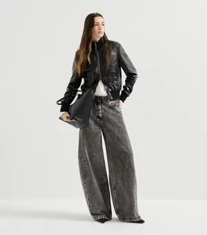 Brunello Cucinelli Nappa Leather Bomber Jacket