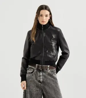 Brunello Cucinelli Nappa Leather Bomber Jacket