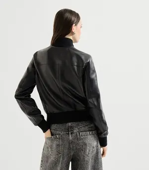 Brunello Cucinelli Nappa Leather Bomber Jacket