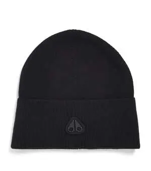 Moose Knuckles Wool-cotton Frost Beanie - Black