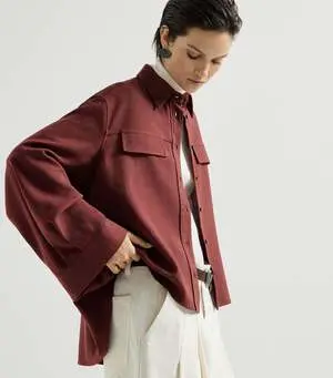 Brunello Cucinelli Virgin Wool-blend Twill Shirt