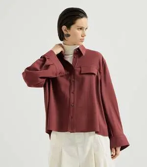 Brunello Cucinelli Virgin Wool-blend Twill Shirt