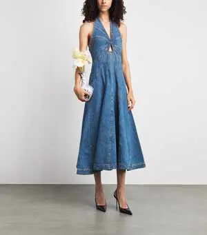 Cult Gaia Rowyn Midi Denim Dress