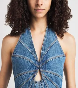 Cult Gaia Rowyn Midi Denim Dress