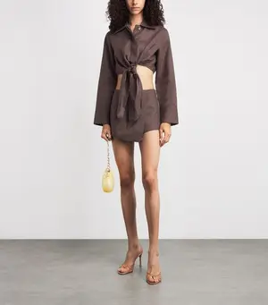 Cult Gaia Linen Kate Tie Shirt