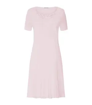 Hanro Cotton Rosaria Short-sleeve Dress - Pink