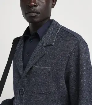 Paul & Shark Virgin Wool-linen Knitted Overshirt