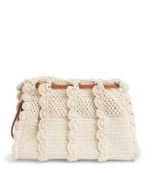 Ulla Johnson Small Crochet Adria Clutch Bag - Pink