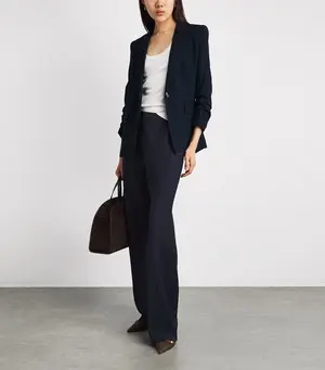 Veronica Beard Braddock Wide-leg Trousers - Navy