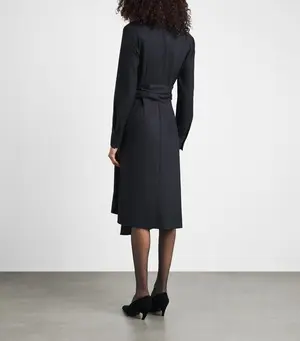 Lafayette 148 New York Cotton Tie-front Midi Shirt Dress