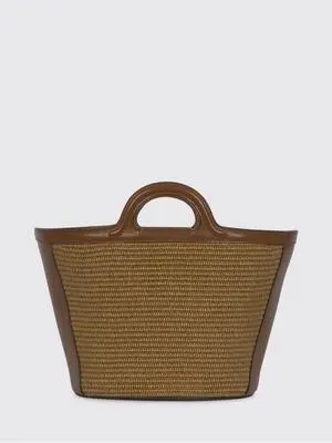 Marni Tropicalia Leather And Raffia Bag - Brown