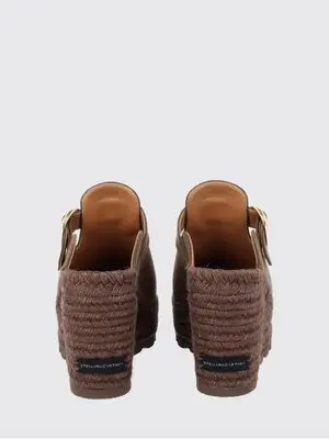 Stella McCartney Synthetic Suede Wedge Mules With Adjustable Strap