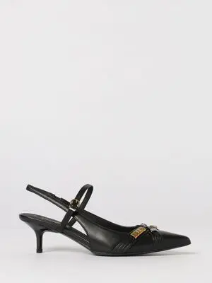 Pinko Gloria 18 Leather Slingbacks - Black