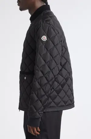 Moncler Eclat Quilted Bomber Jacket - Black