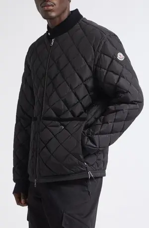 Moncler Eclat Quilted Bomber Jacket - Black