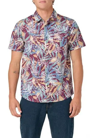 O'Neill Terrace Standard Fit Short Sleeve Button-up Shirt - Fig