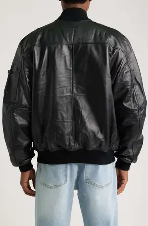 Alpha Industries Ma-1 Heritage Leather Bomber Jacket