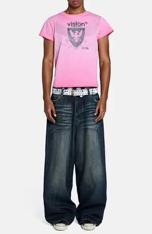 JADED LONDON Washed Vision Graphic T-shirt