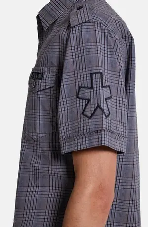 JADED LONDON Scout Check Short Sleeve Button-up Shirt