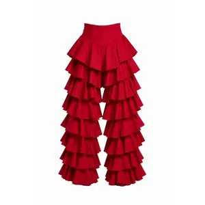 OFUURE Daria Ruffle Pants - Red
