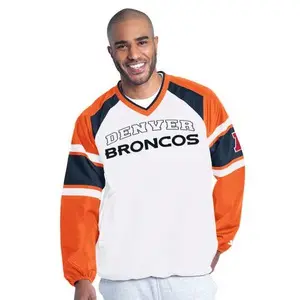 STARTER Denver Broncos Infield Play Raglan Pullover Jacket By