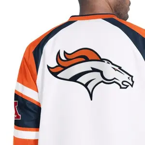 STARTER Denver Broncos Infield Play Raglan Pullover Jacket By
