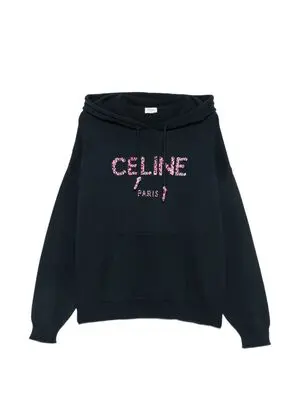 Celine Logo Cotton Hoodie - Multicolor