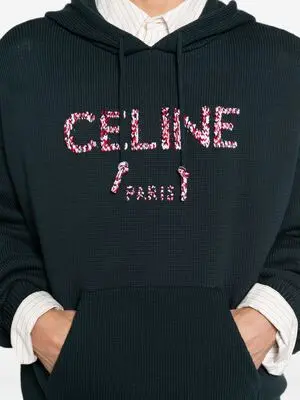 Celine Logo Cotton Hoodie