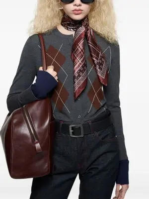 Acne Studios Checked Silk Scarf