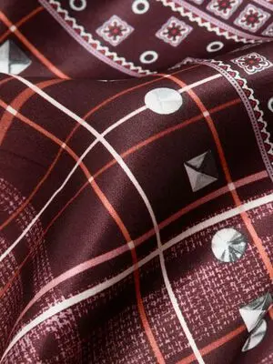 Acne Studios Checked Silk Scarf - Multicolor