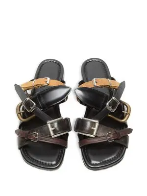 Acne Studios Leather Flat Sandals