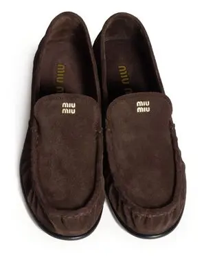 Miu Miu Suede Leather Loafers