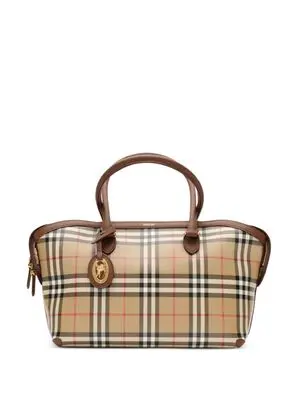 Burberry Checked Small Tote Bag - Multicolor
