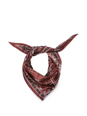 Acne Studios Checked Silk Headband - Multicolor
