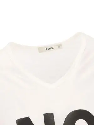 Fendi No Print Cotton T-shirt