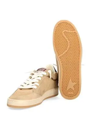 GOLDEN GOOSE Ballstar Suede Sneakers With Nappa Leather And Leopard Print Accents