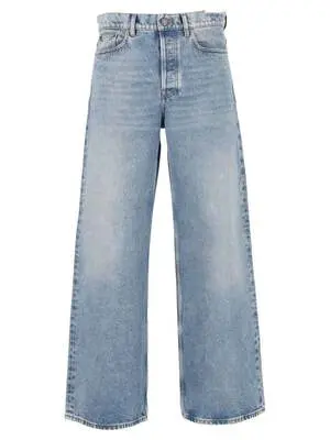 GOLDEN GOOSE Boyfriend Jeans In Stone Washed Light Denim - Blue