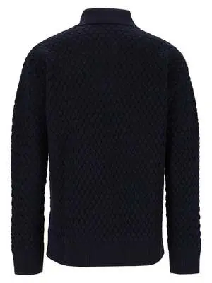 Bottega Veneta Woven Wool Polo Shirt