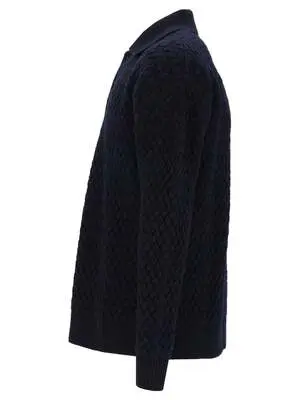 Bottega Veneta Woven Wool Polo Shirt